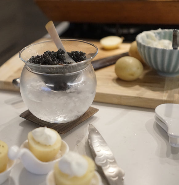 Glass Caviar Server | Caviar King